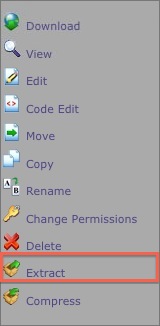 File Manager - How to Extract Files from an Archive